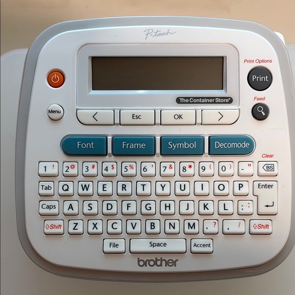 Brother | Other | Brother Ptouch Label Maker With Teal And White Keys ...